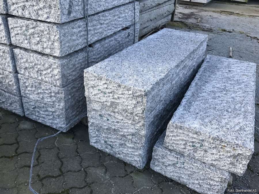 Granitt Trappetrinn 100cm Grovhugget